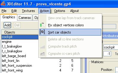 Objects in the gp4 car