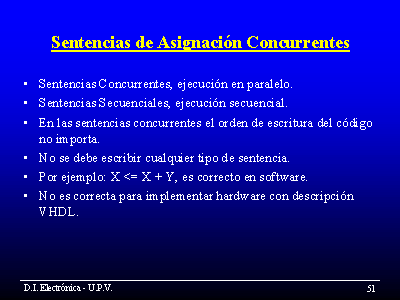 Sentencias de Asignación Concurrentes